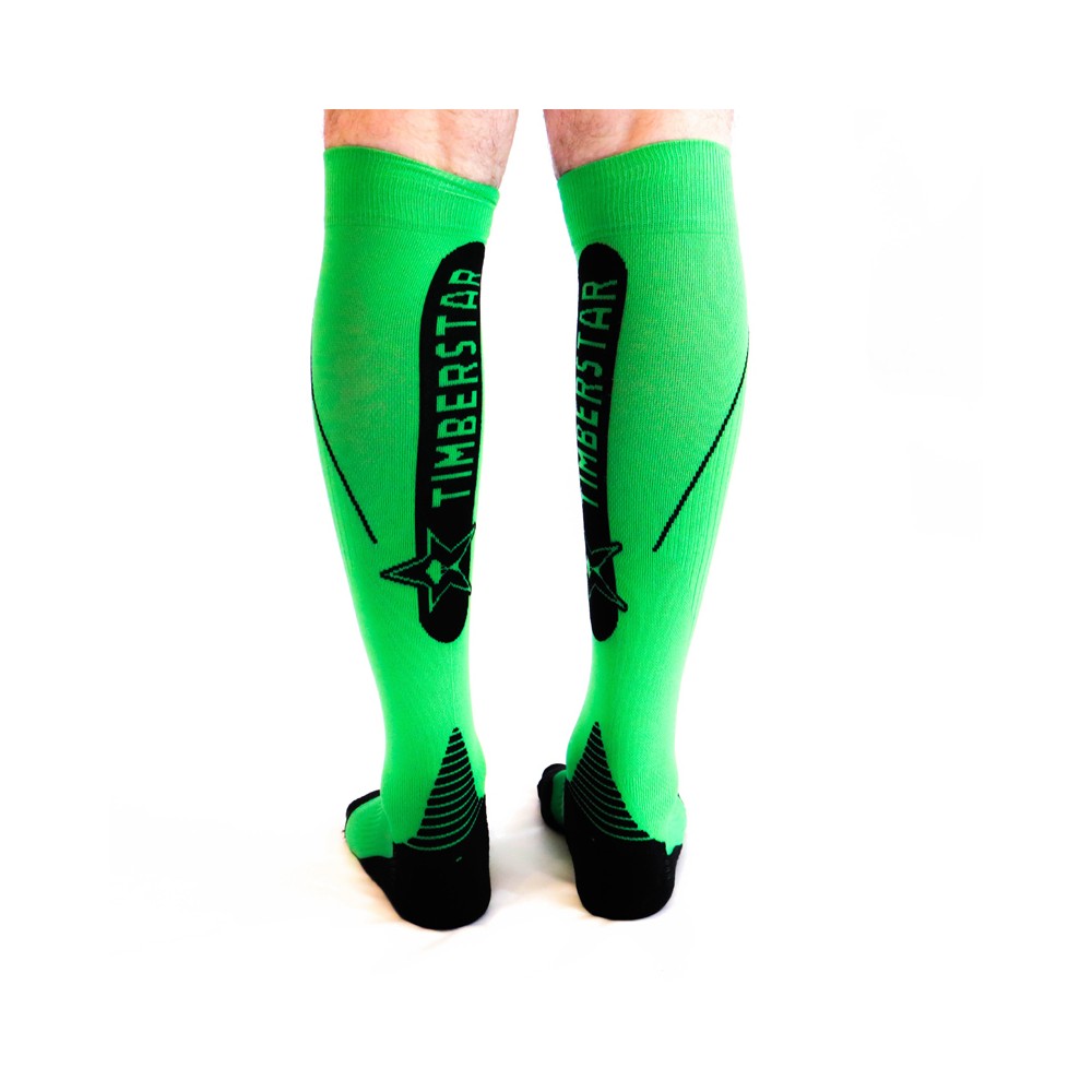 Ciorapi Timberstar cu Compresie pentru Sport, Unisex, Green & Black